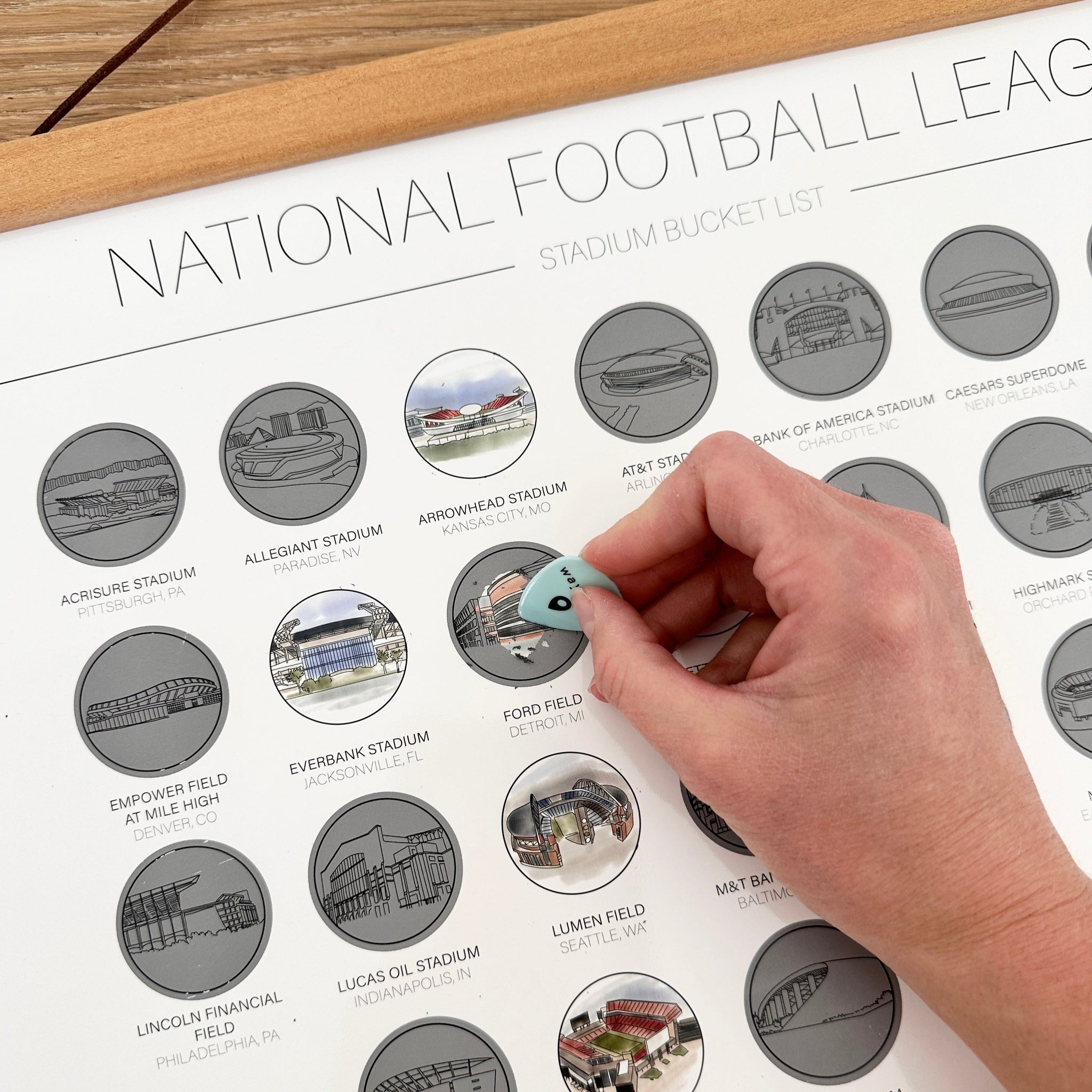 NFL Football Stadium Scratch Off – Waypoint Wanders