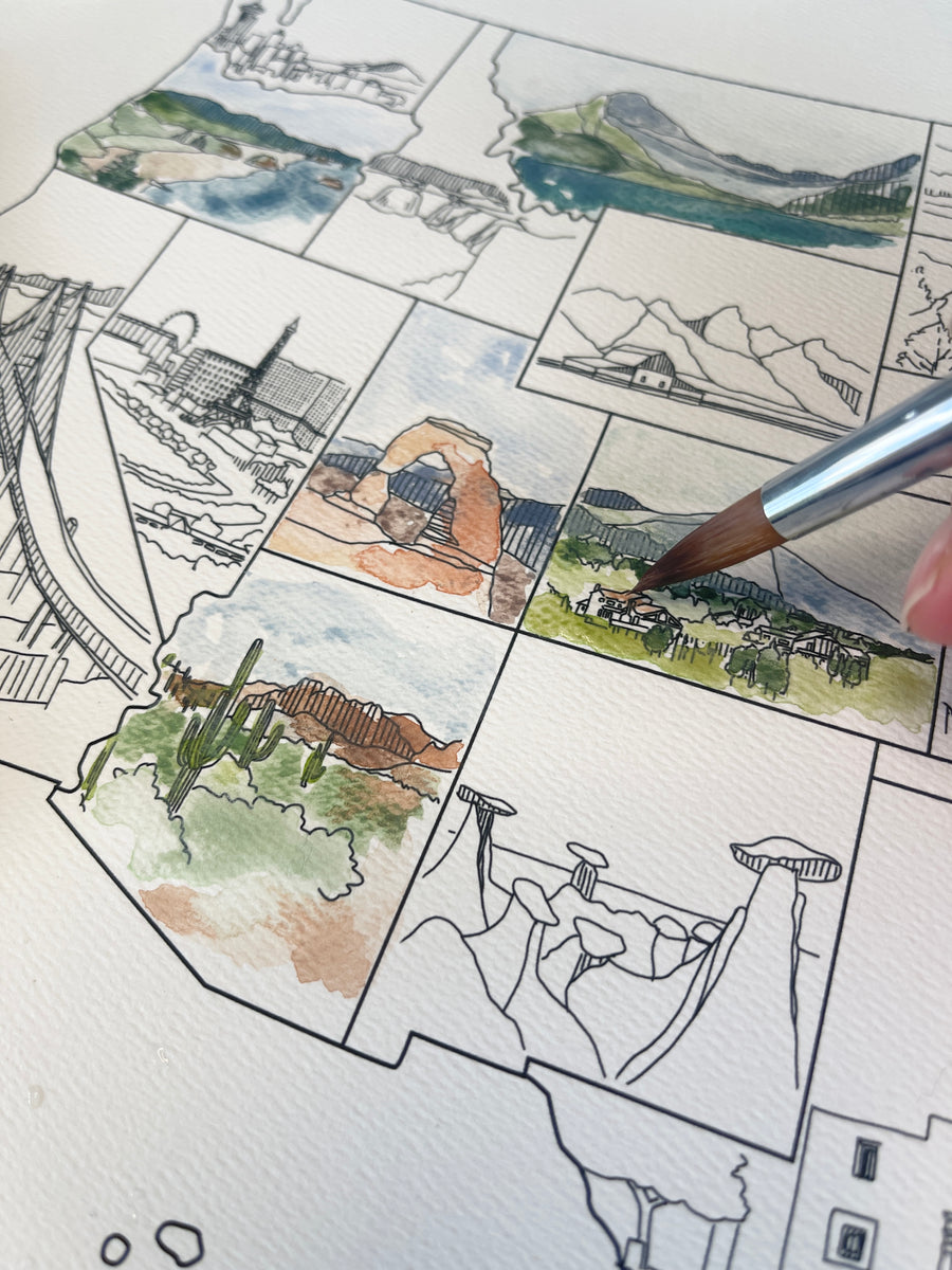 DIY Watercolor Track Your Travels Map – Waypoint Wanders